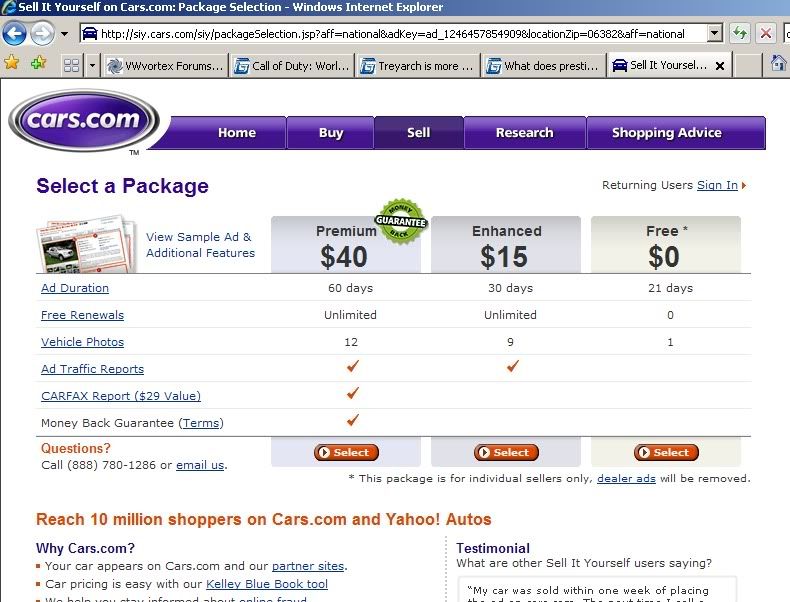 Cars.com offering free ad for 21 days | VW Vortex - Volkswagen Forum