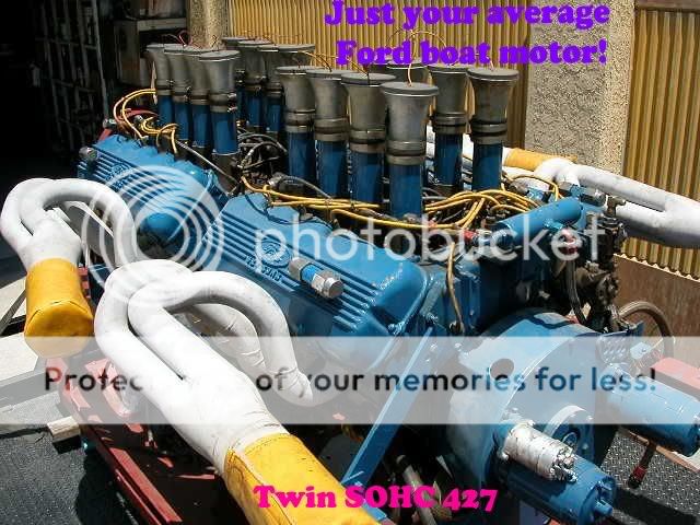 twin SOHC marine setup | Ford racing engines, Ford racing, Ford classic ...